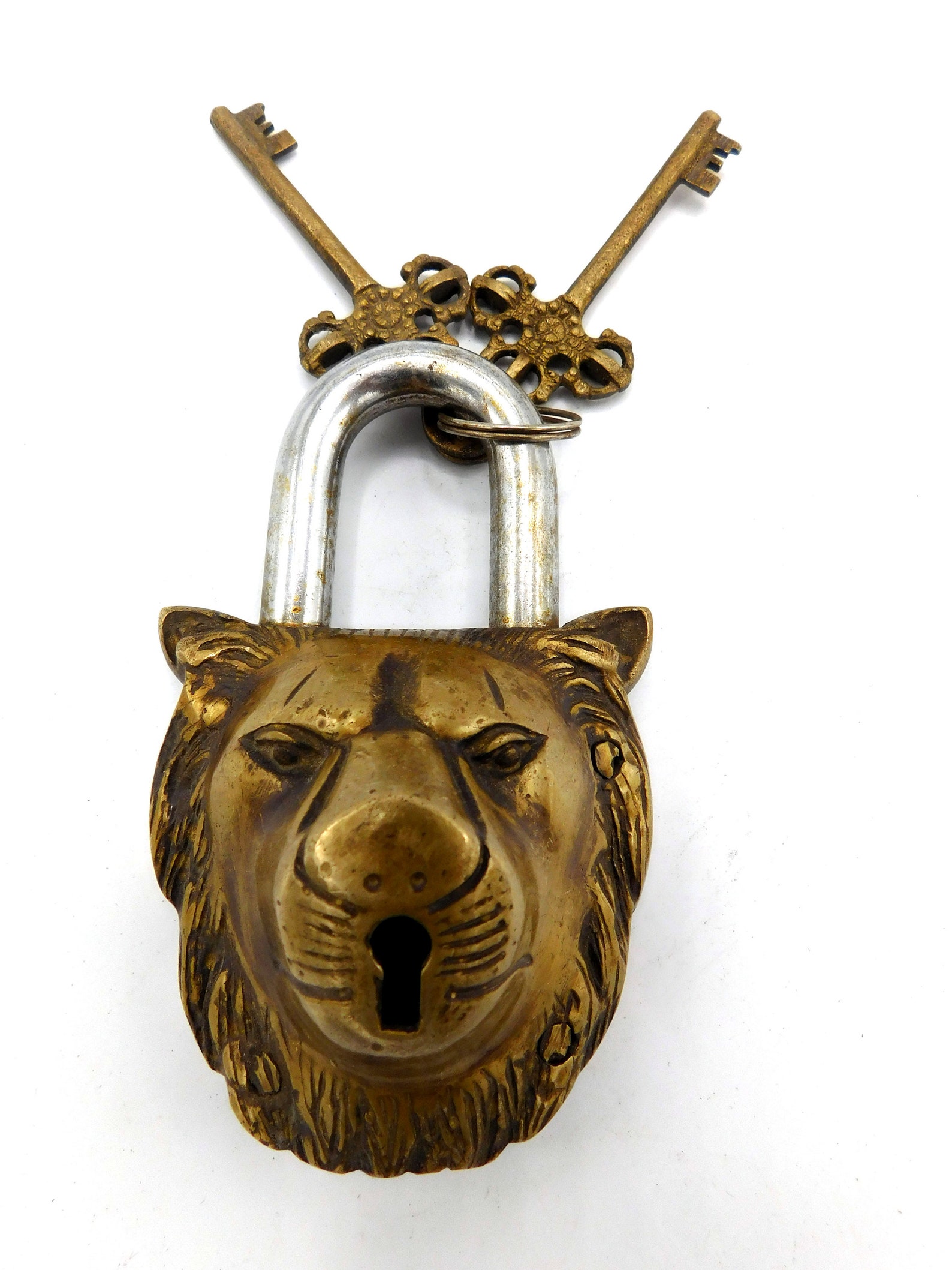 Antique Style LION FACE Lock Brass Made in Nepal - Etsy