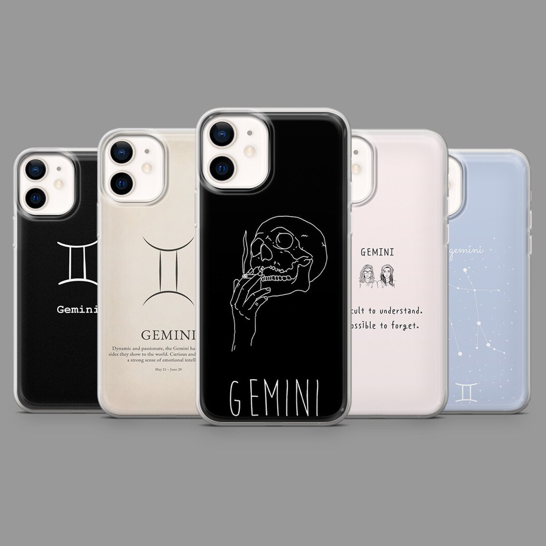 Gemini Phone Case Dioscuri Zodiac Sign Cover for iPhone 14 Pro, 13, 12, 11, XR, 8, Samsung S23 ...
