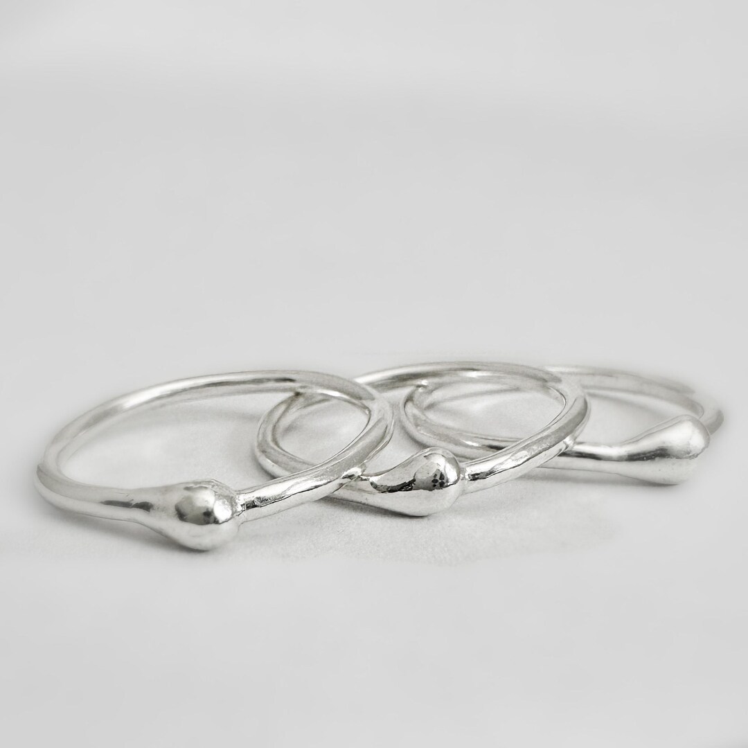 Sterling Silver Ring Raindrop Ring - Etsy