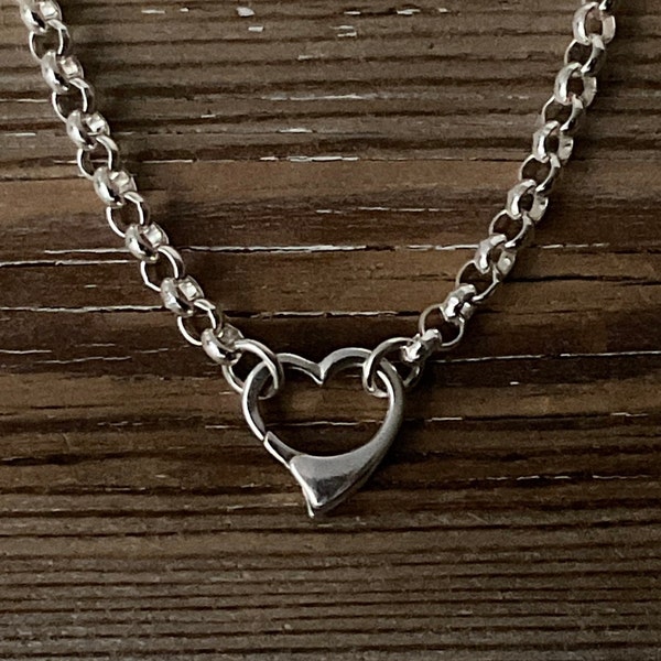 Sterling Silver Heart Clasp - Etsy