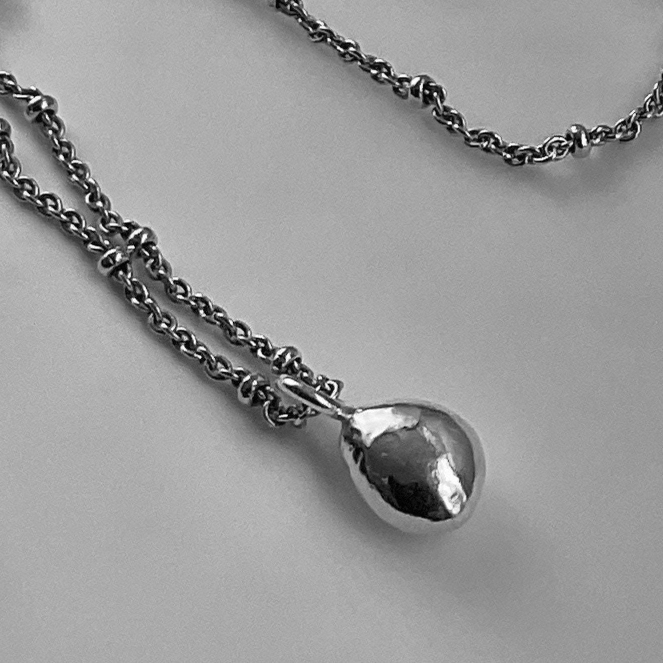 Solid 925 Sterling Silver Paperclip Necklace 6mm Chain W/ - Etsy