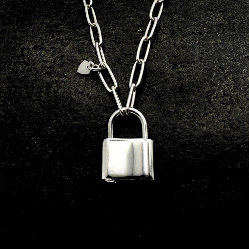 Padlock Necklace - Etsy