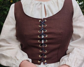 Linen Folk Vest, Embroidered Top, Inspired by Goral Polish Slovak Folk ...