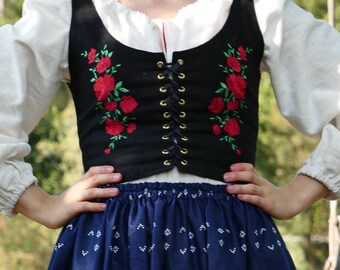 Linen Folk Vest | Top Vest | Linen Top | Inspired by Goral Polish ...