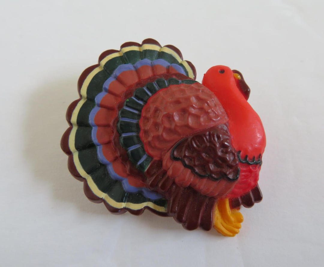 Vintage Thanksgiving Pin - Hallmark Cards - Tom Turkey Pinback Brooch ...