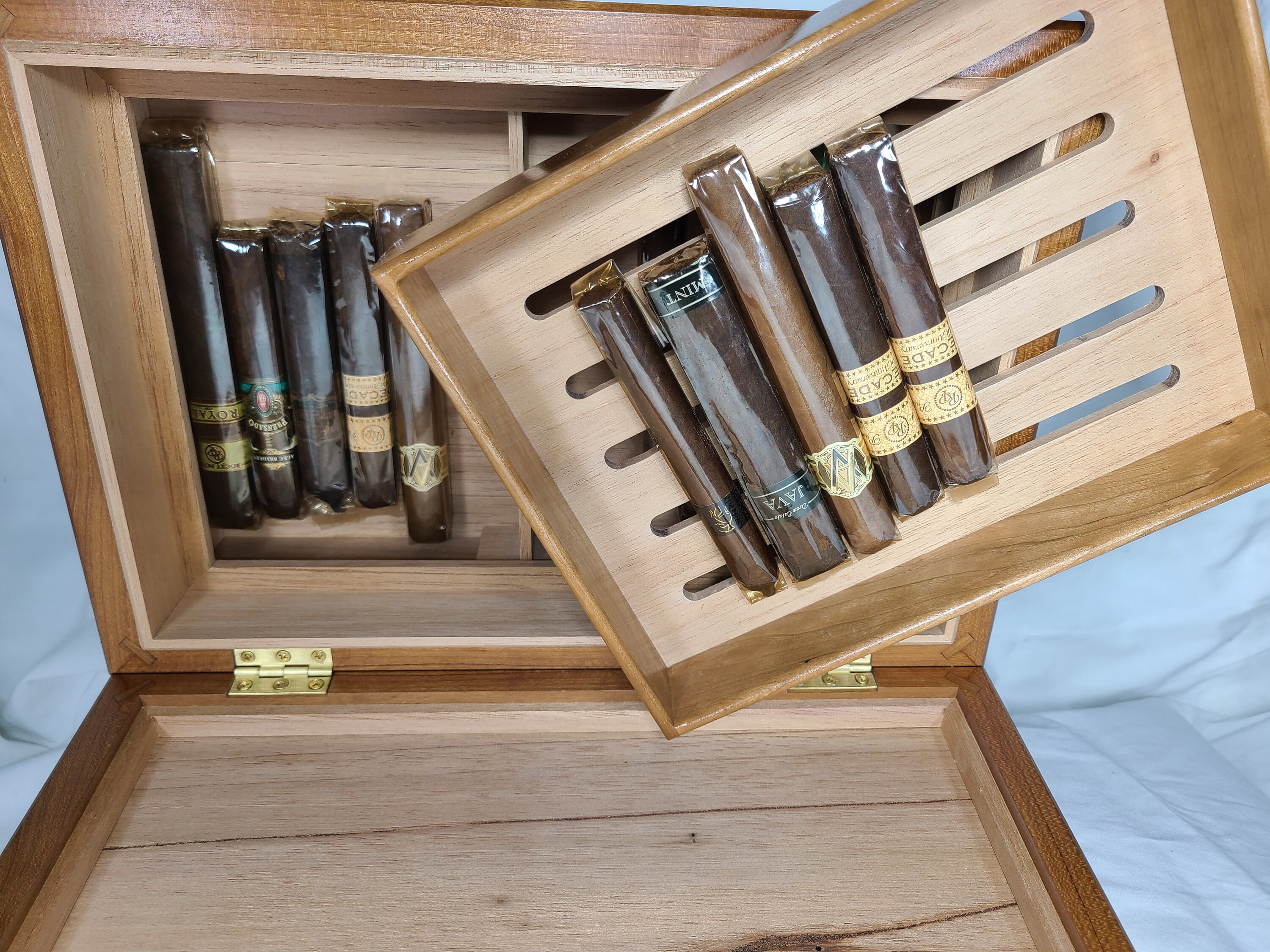 Cherry Humidor W/curly Maple and Katalox Wood Trim - Etsy