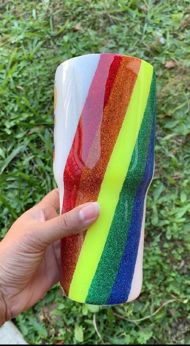 Rainbow Brite Glitter Tumbler - Etsy