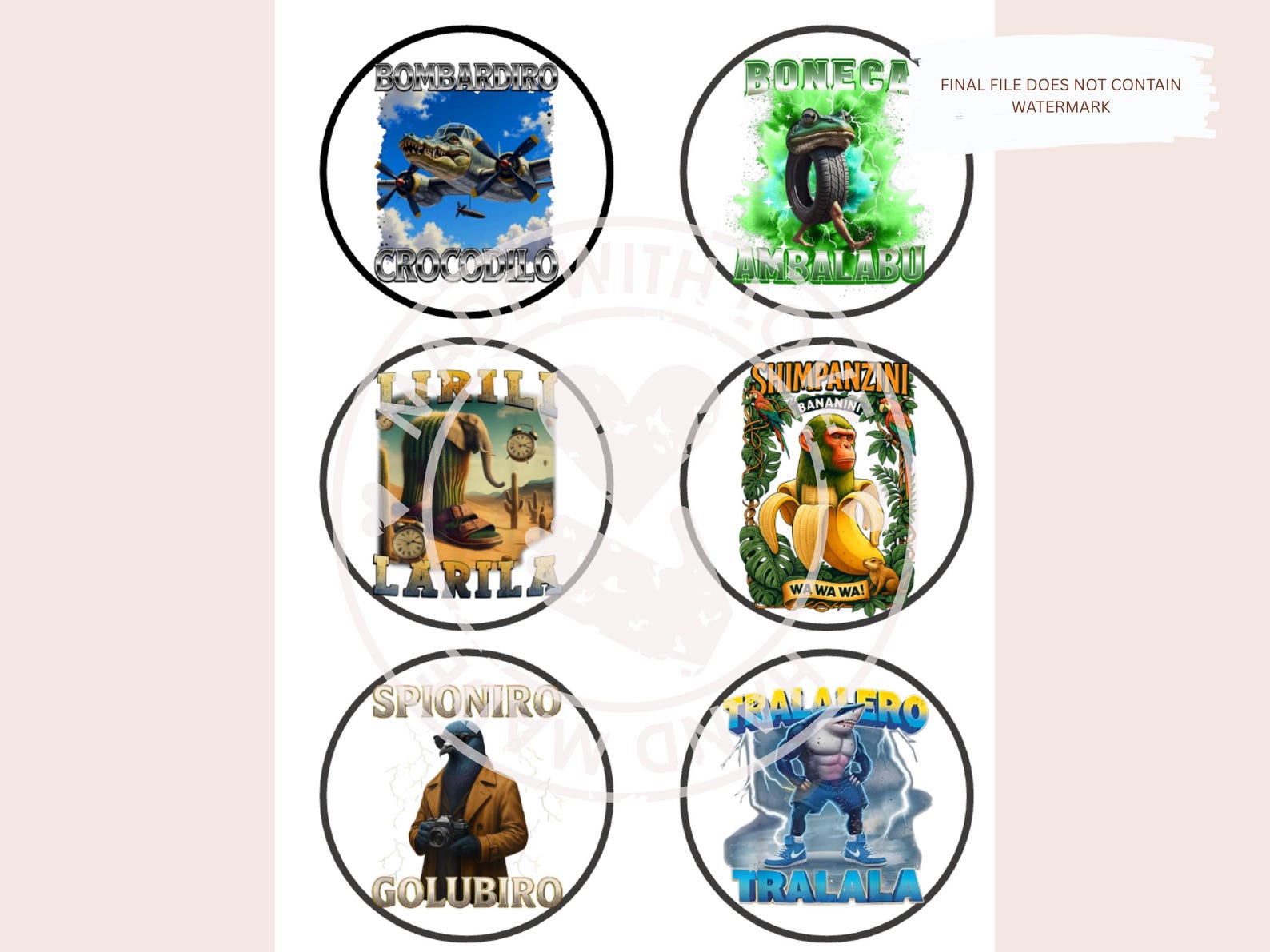 Italian Brainrot Cake Topper | Meme-inspired Party Decor, Funny ...