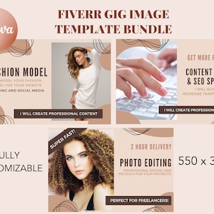 Fiverr Gig Image Templates: Canva Editable Bundle (550x370 Px) (instant ...