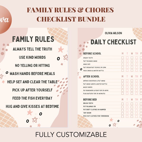 Family Rules Poster - Etsy