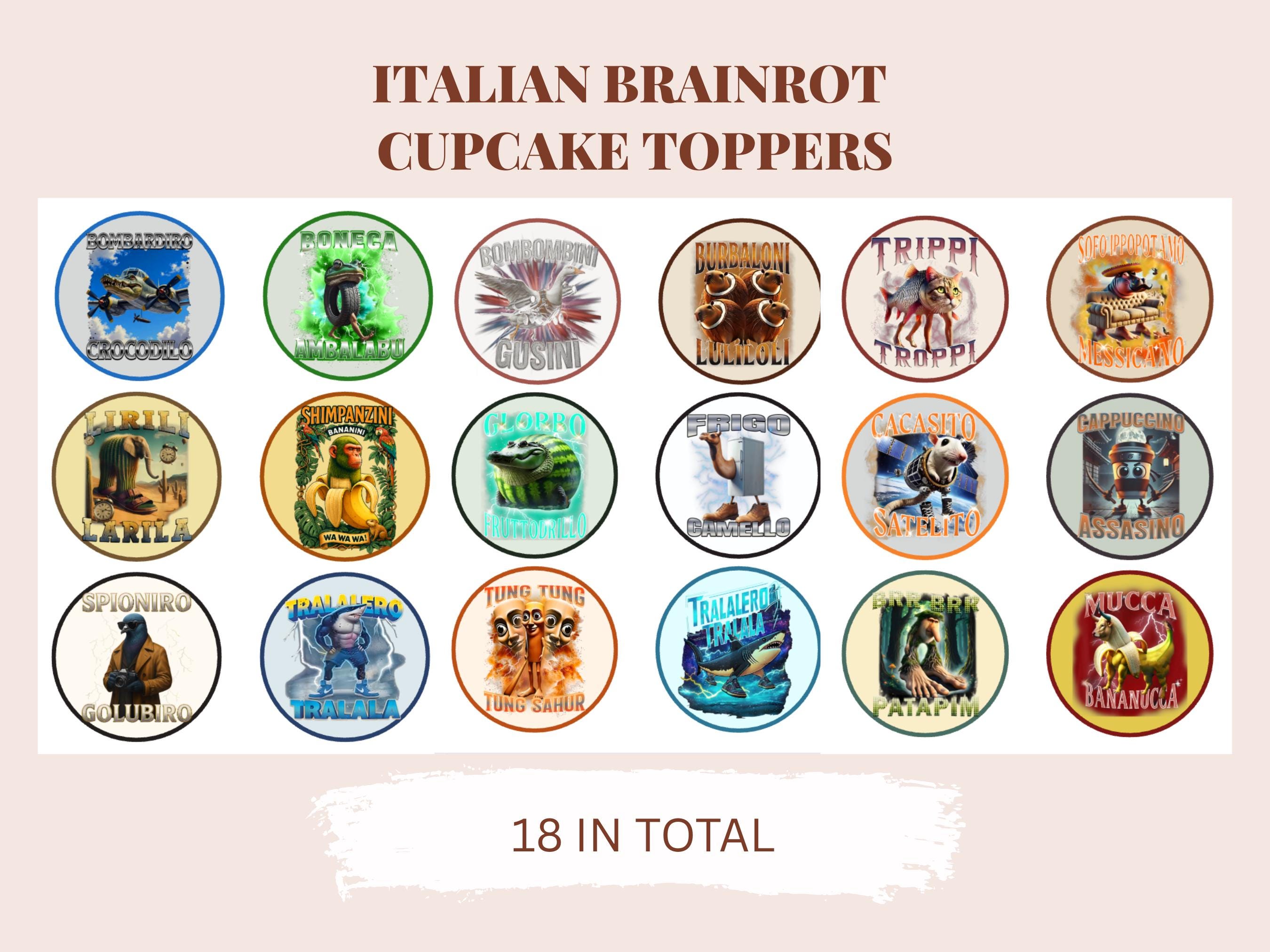 Italian Brainrot Cake Topper | Meme-inspired Party Decor, Funny ...