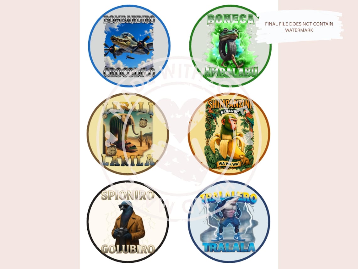 Italian Brainrot Cake Topper | Meme-inspired Party Decor, Funny ...