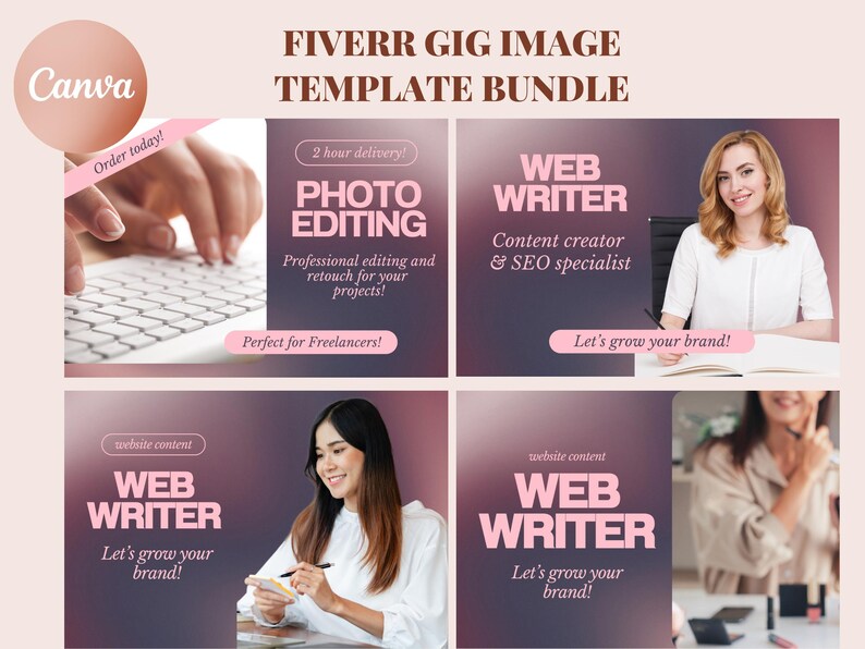 Fiverr, Fiverr Template, Fiverr Gig Image, Template Pack, Fiverr ...