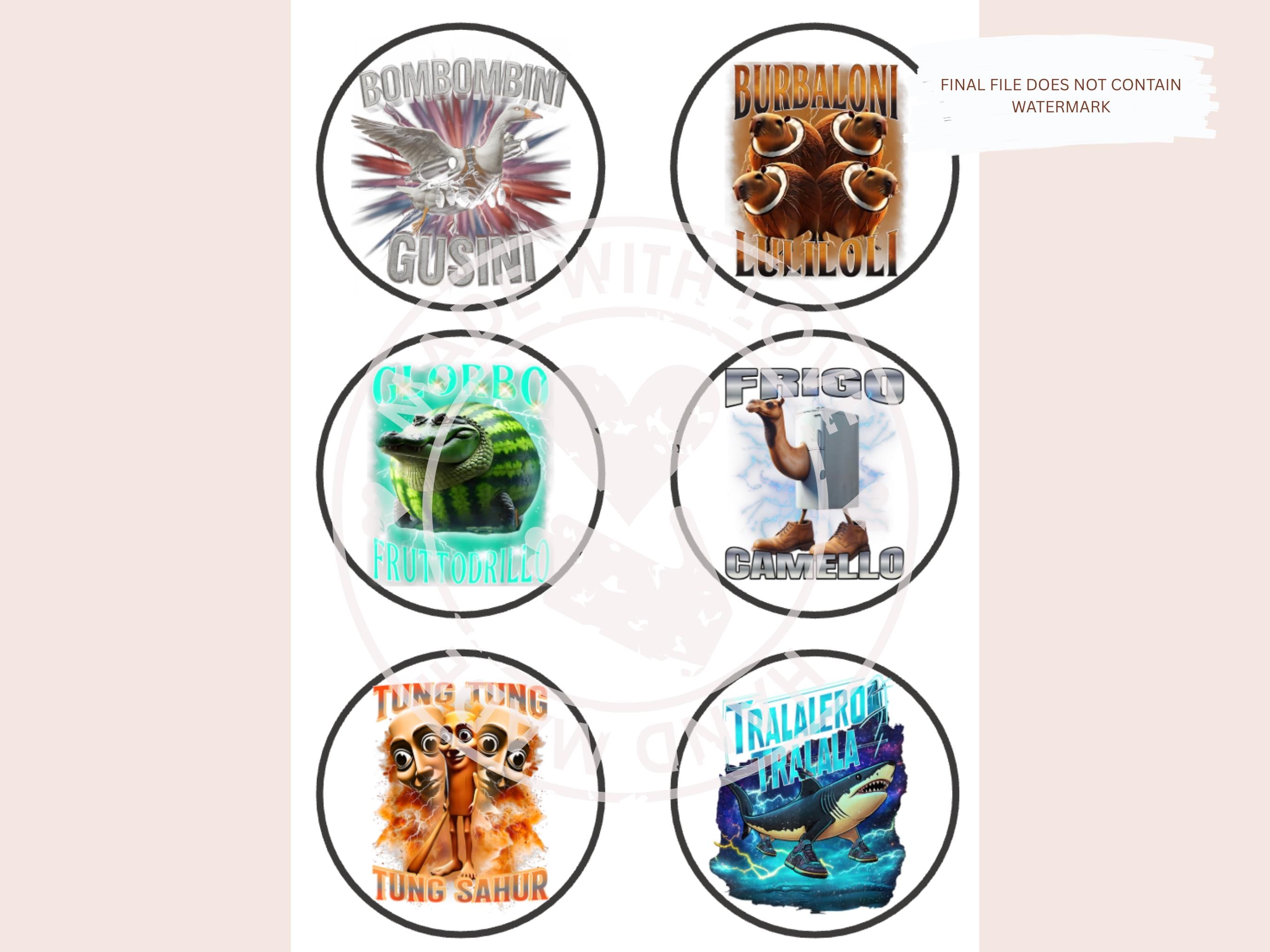 Italian Brainrot Meme Cake Toppers: Funny Party Decor (PDF) - Etsy