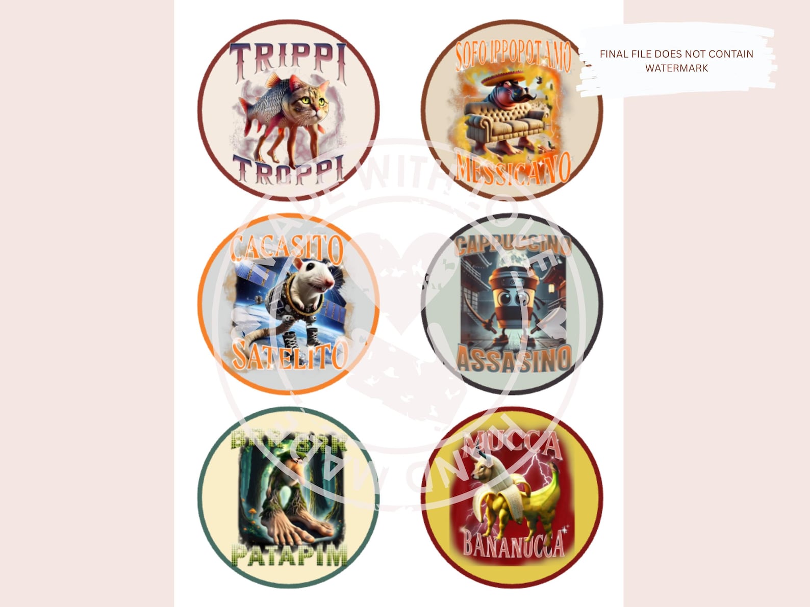 Italian Brainrot Cake Topper | Meme-inspired Party Decor, Funny ...