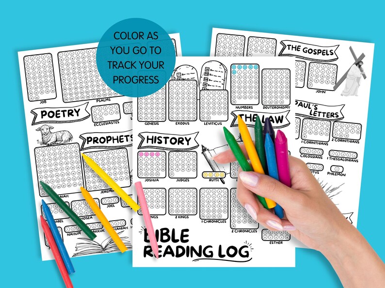 Bible Reading Log Printable, Bible Study Printable Activity for ...