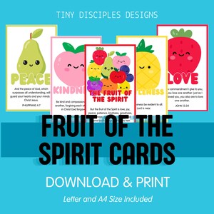 Fruit of the Spirit Printable Flash Cards, Bible Study Printable ...