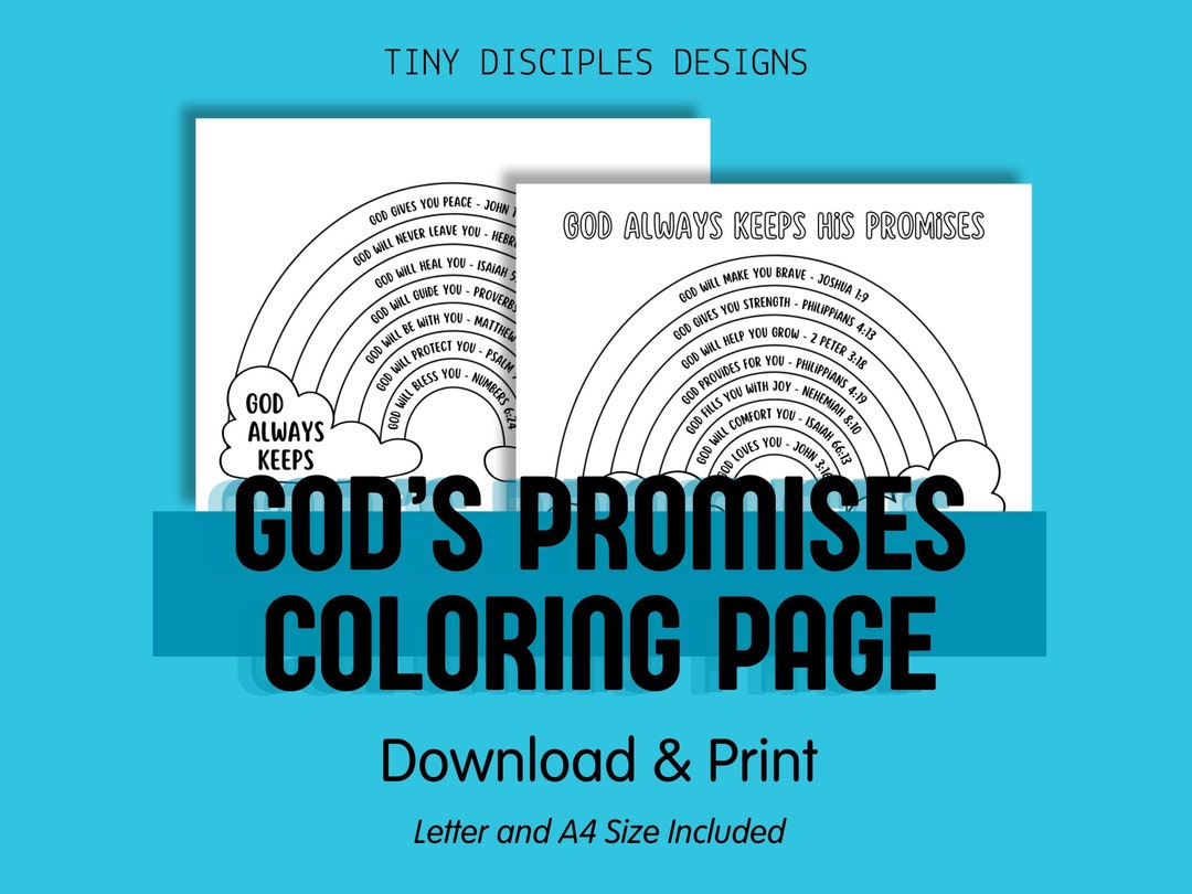 Promises of God Printable Craft, Rainbow Craft, Bible Study Printable ...