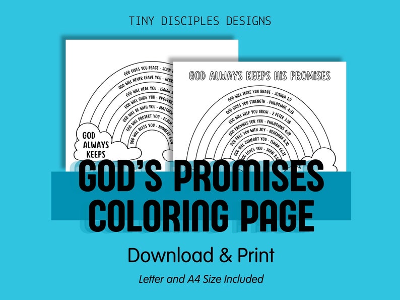 Promises of God Printable Craft, Rainbow Craft, Bible Study Printable ...