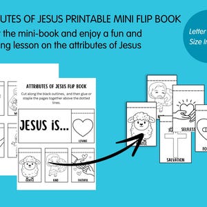 Attributes of Jesus Flip Book Printable, Printable Bible Paper Craft ...