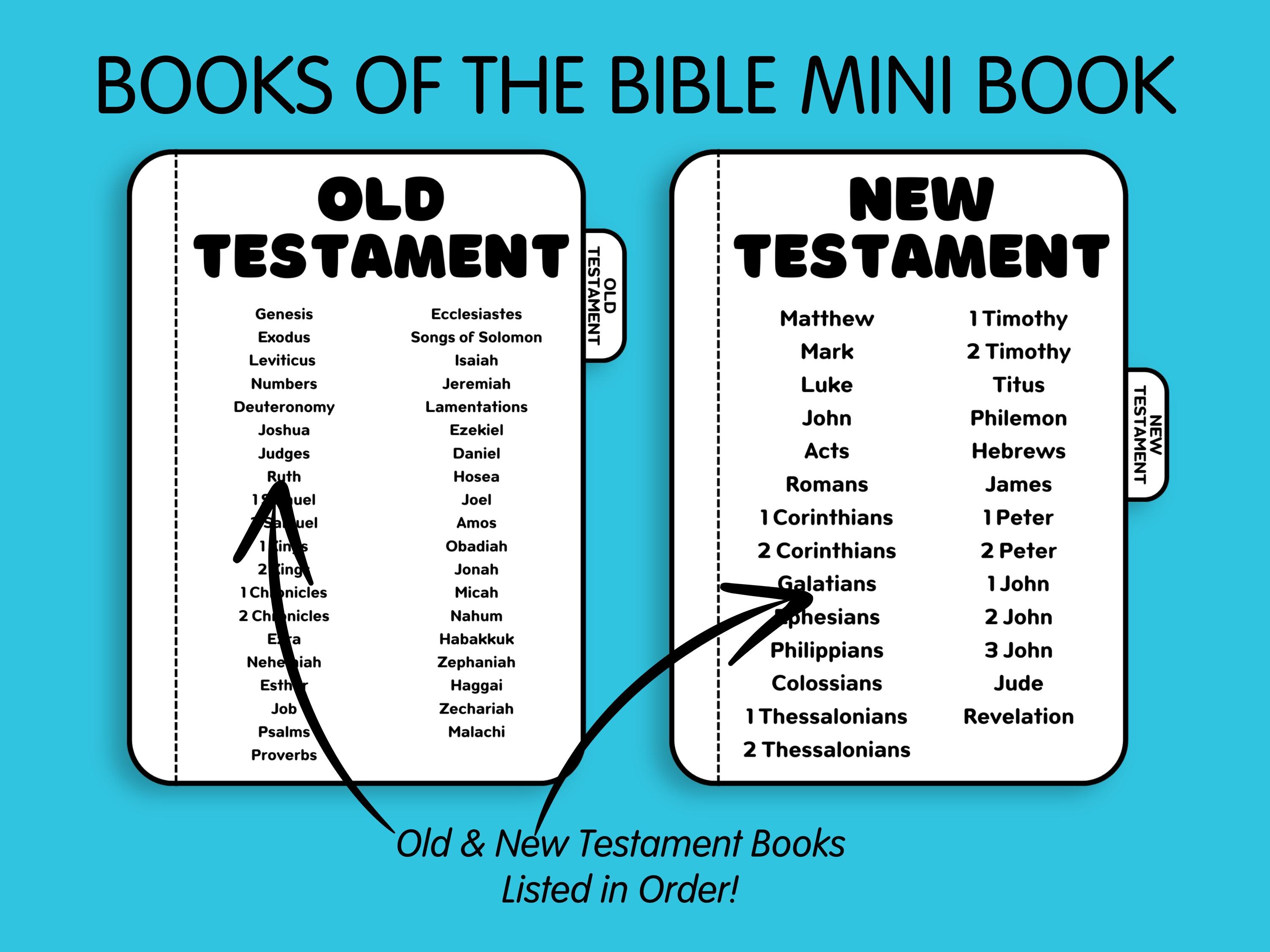 Books of the Bible Mini Book, Printable Bible Study Activity for ...