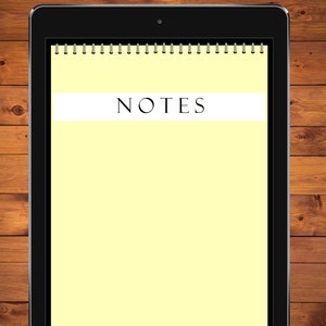 Digital Notepad Vertical Notepad Goodnotes Notability | Etsy