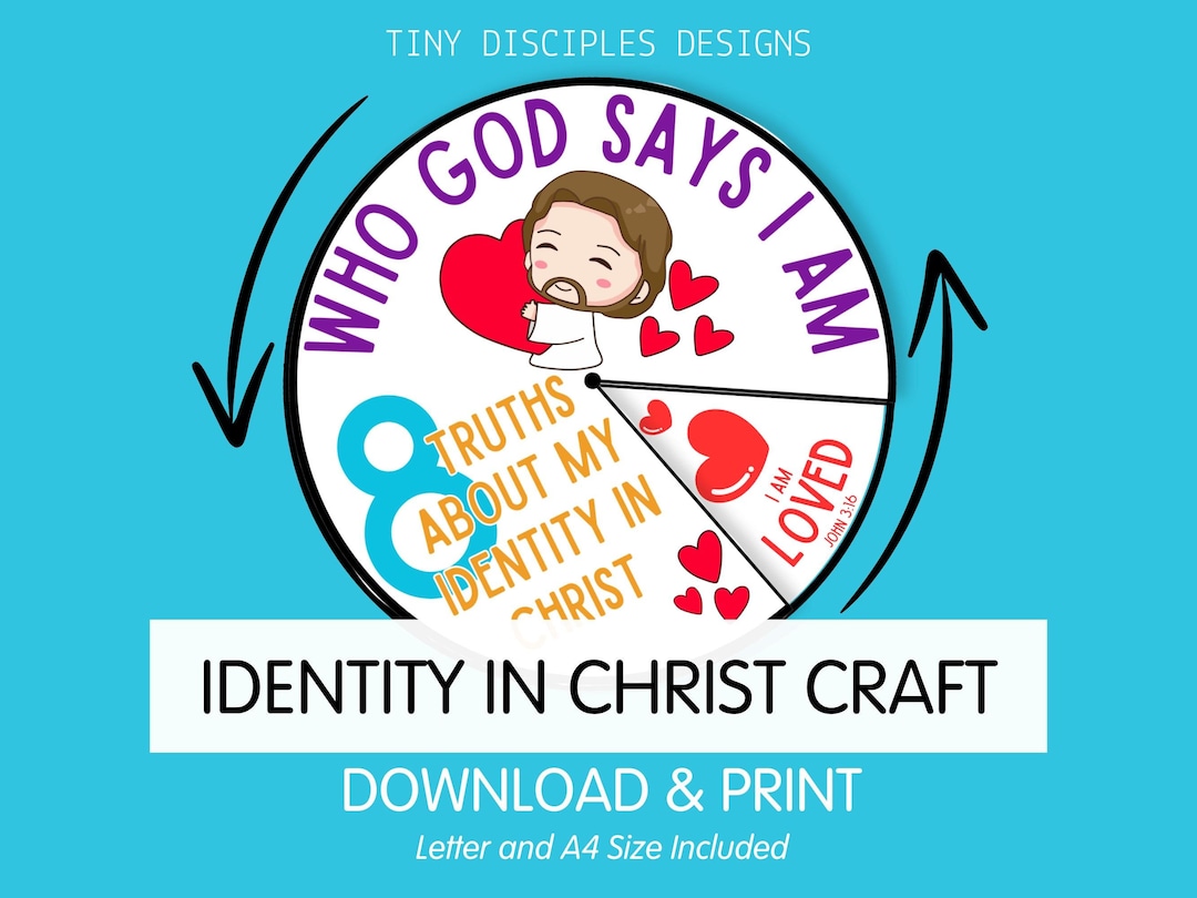 Identity in Christ Printable, Printable Bible Paper Craft for Children ...