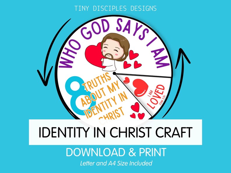 Identity in Christ Printable, Printable Bible Paper Craft for Children ...