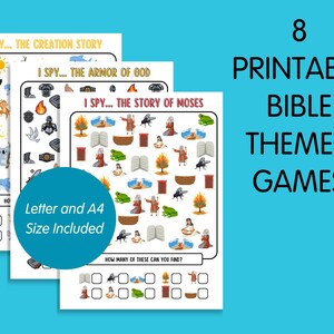 Bible I Spy Printable Craft, Bible Story Printable Activity for Kids ...