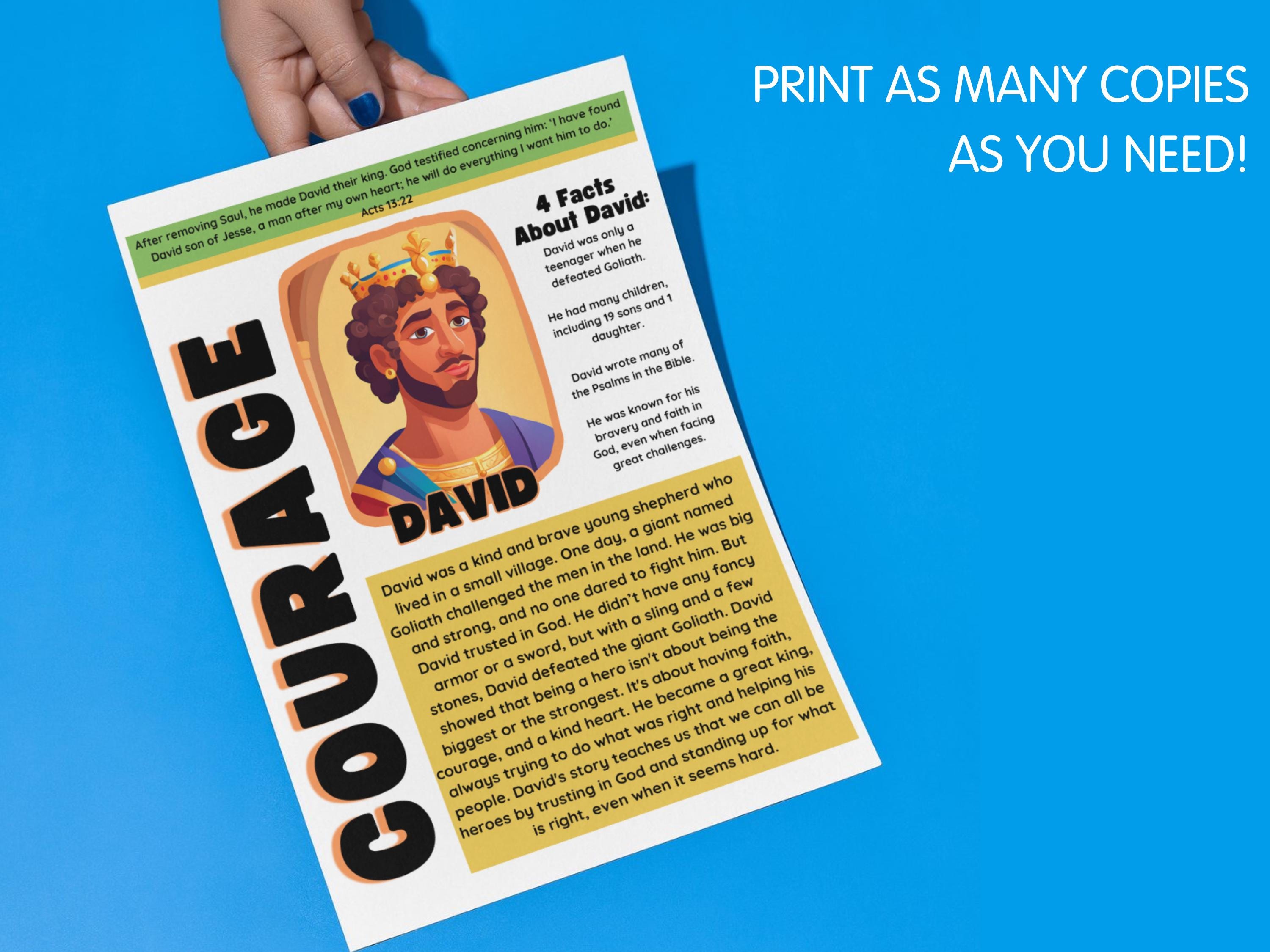 Heroes of the Bible Printable, Bible Study Printable Activity for ...