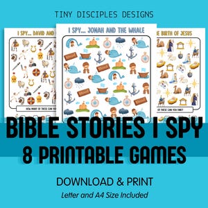 Bible I Spy Printable Craft, Bible Story Printable Activity for Kids ...