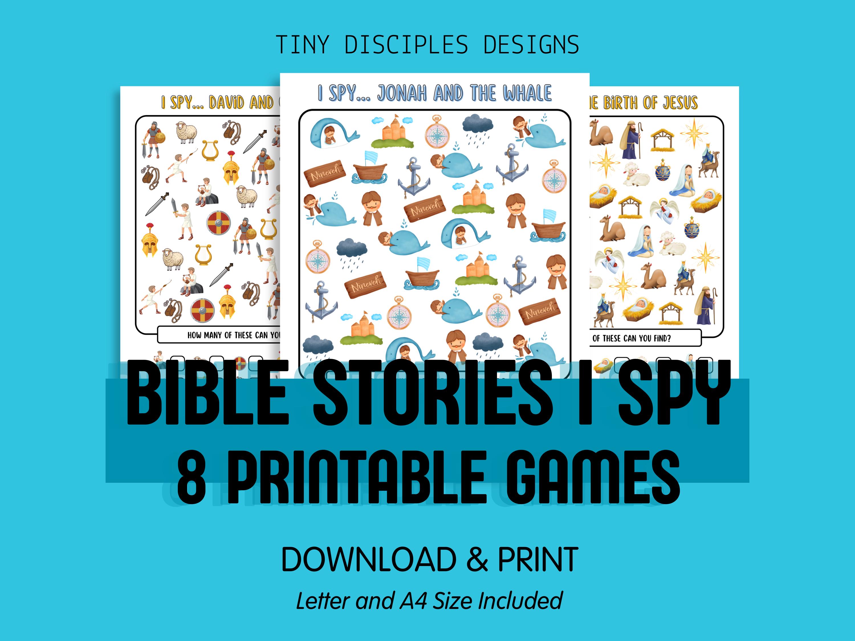 Bible I Spy Printable Craft, Bible Story Printable Activity for Kids ...