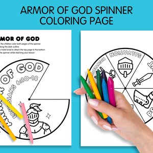 Armor of God Printable Spinner, Christian Printable Coloring Pages for ...