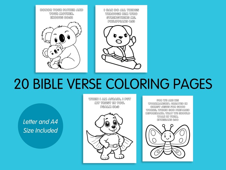 Bible Verse Printable Pages, Bible Study Printable Activity for ...