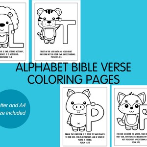Alphabet Bible Verse Printable Pages, Printable Bible Activity for Kids ...