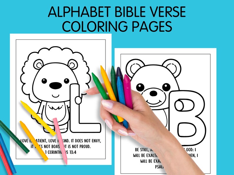 Alphabet Bible Verse Printable Pages, Printable Bible Activity for Kids ...