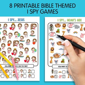 Bible I Spy Printable Craft, Bible Story Printable Activity for Kids ...