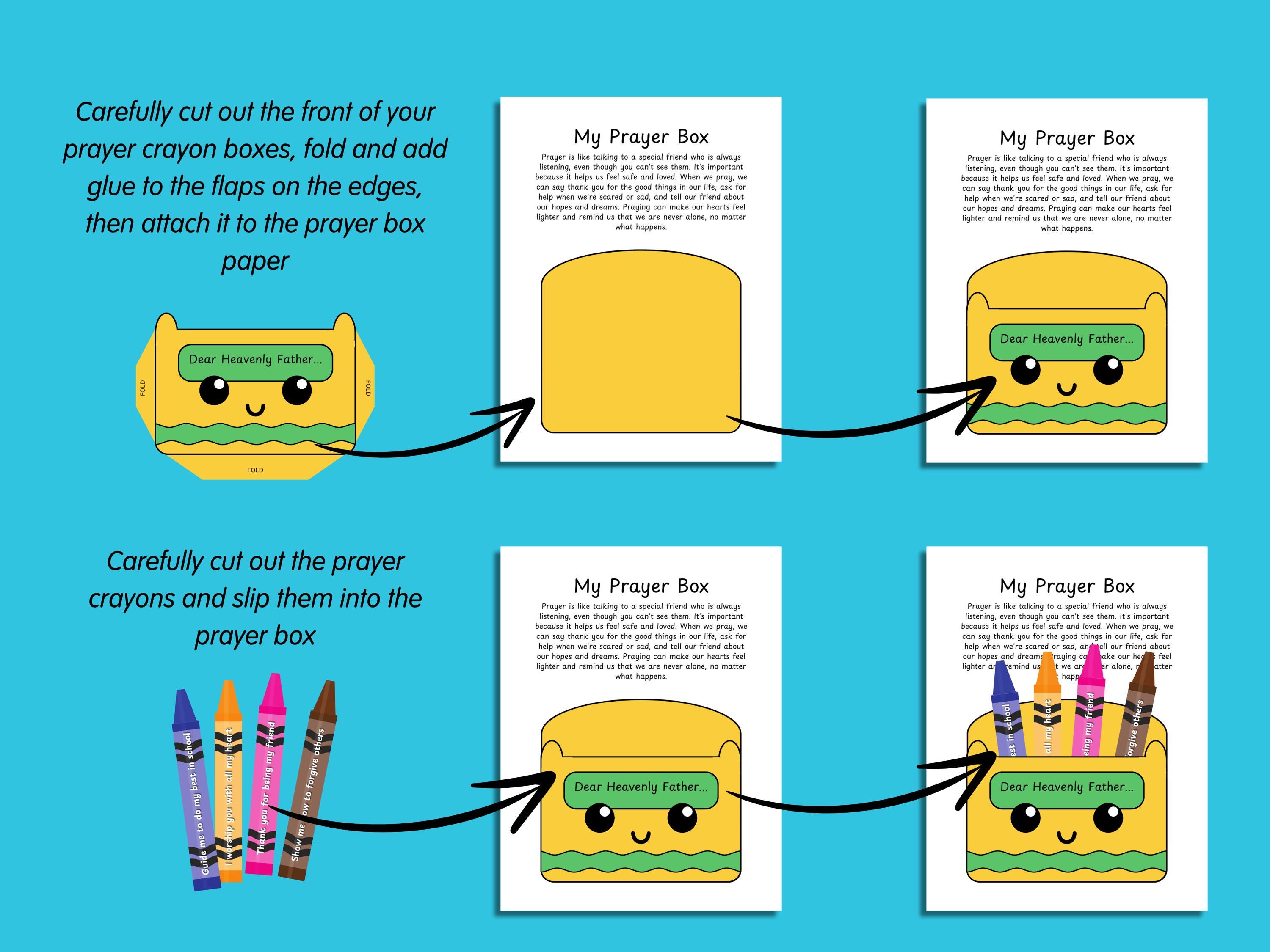 Prayer Crayons Printable Bible Craft, Bible Study Printable Activity ...