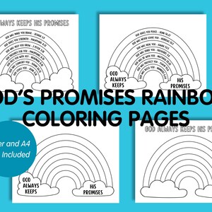 Promises of God Printable Craft, Rainbow Craft, Bible Study Printable ...