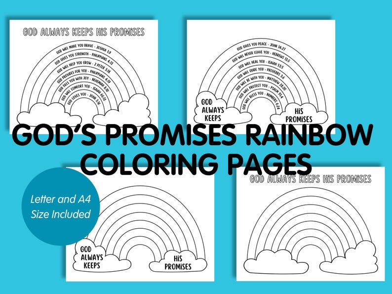 Promises of God Printable Craft, Rainbow Craft, Bible Study Printable ...