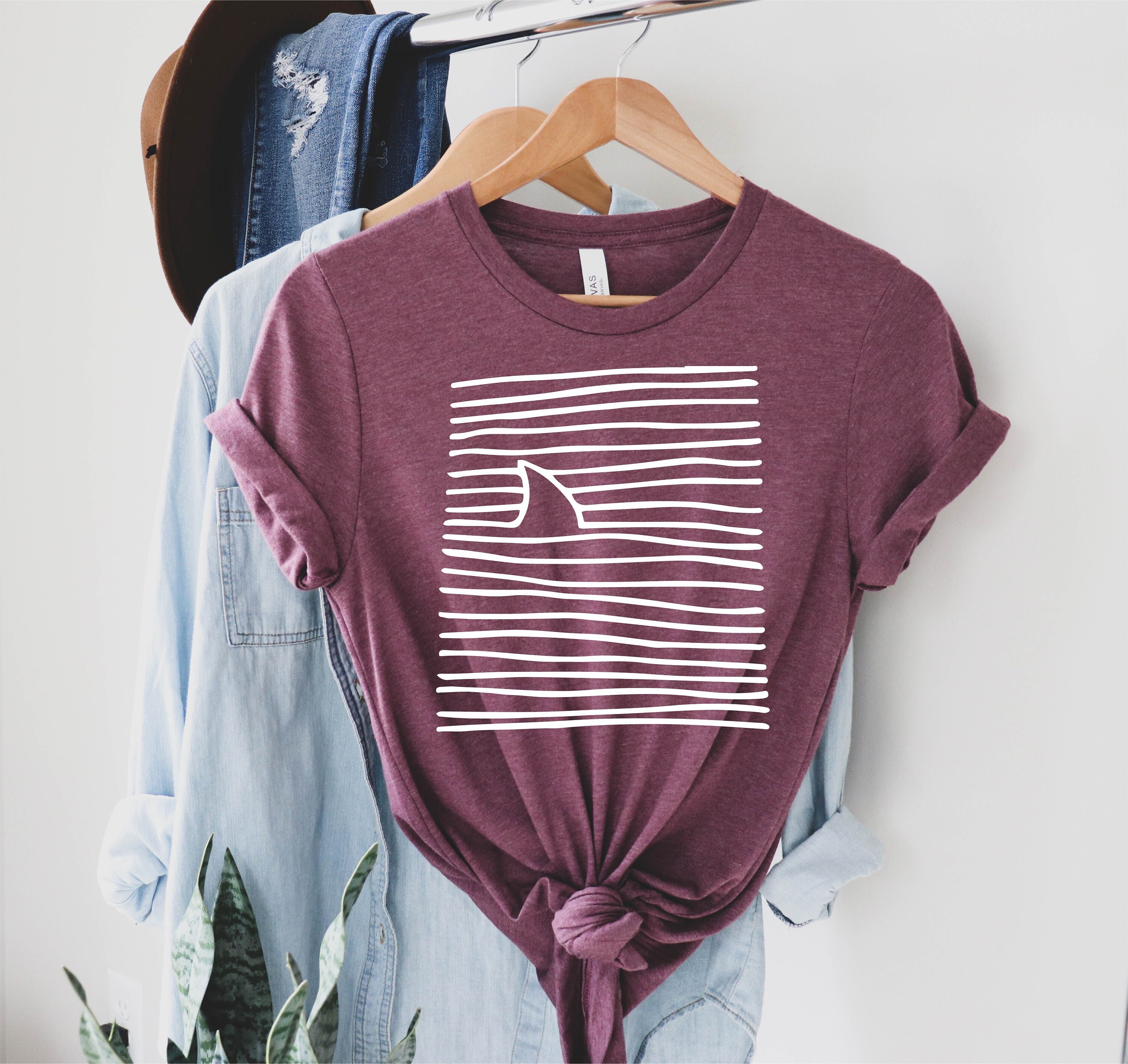 Shark Fin Shirt, Shark Swimming Shirt, Funny Shark T-shirt, Cool Shark ...