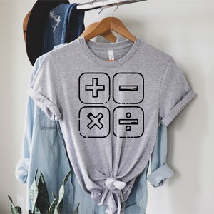 Elementary Math Shirt, Plus and Minus Tee, Math Lover Tee, Math Teacher ...