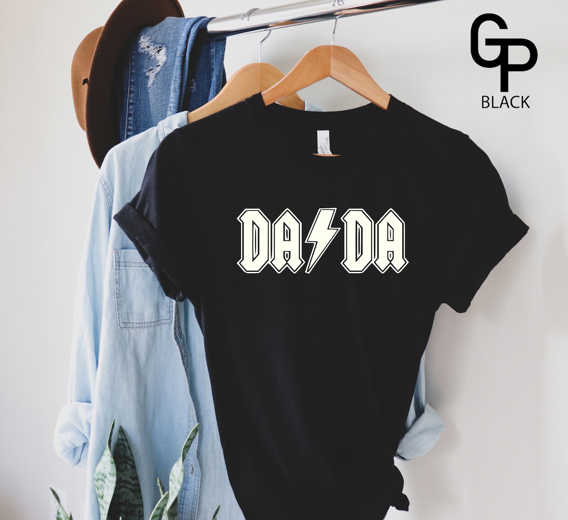 ACDC Dada Shirt Gift For Dad Rocker Dada Shirts ACDC | Etsy