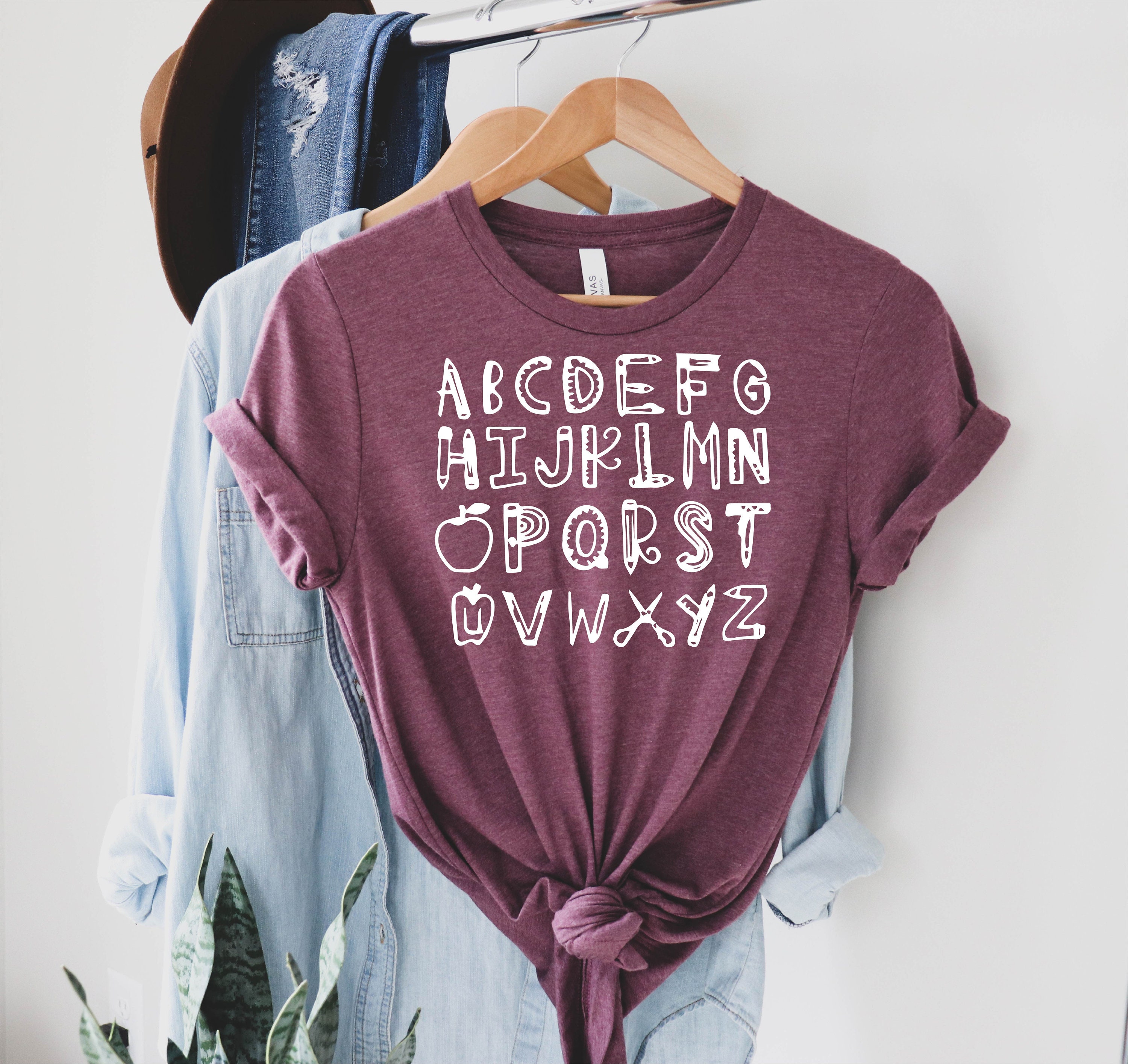 Cute Abcs Shirt, ABC T-shirt, Alphabet Shirt, Preschool Teacher Shirt ...