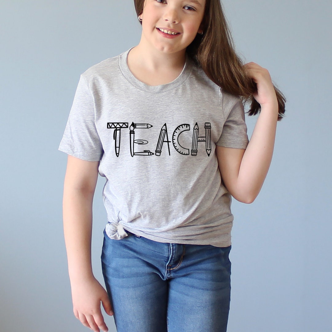 Teach T-shirt, Education, Back to School T-shirt, Gift for Teachers ...