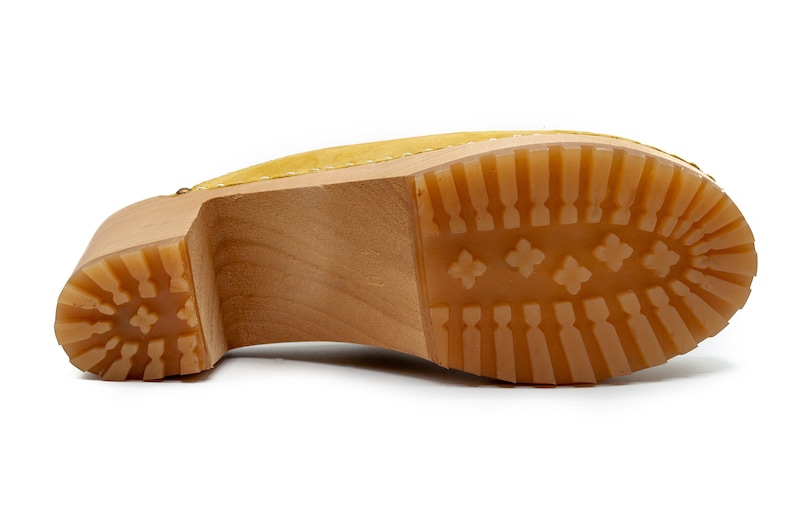 Sabots suédois, cuir naturel, sabots en bois, sabots en cuir faits main ...
