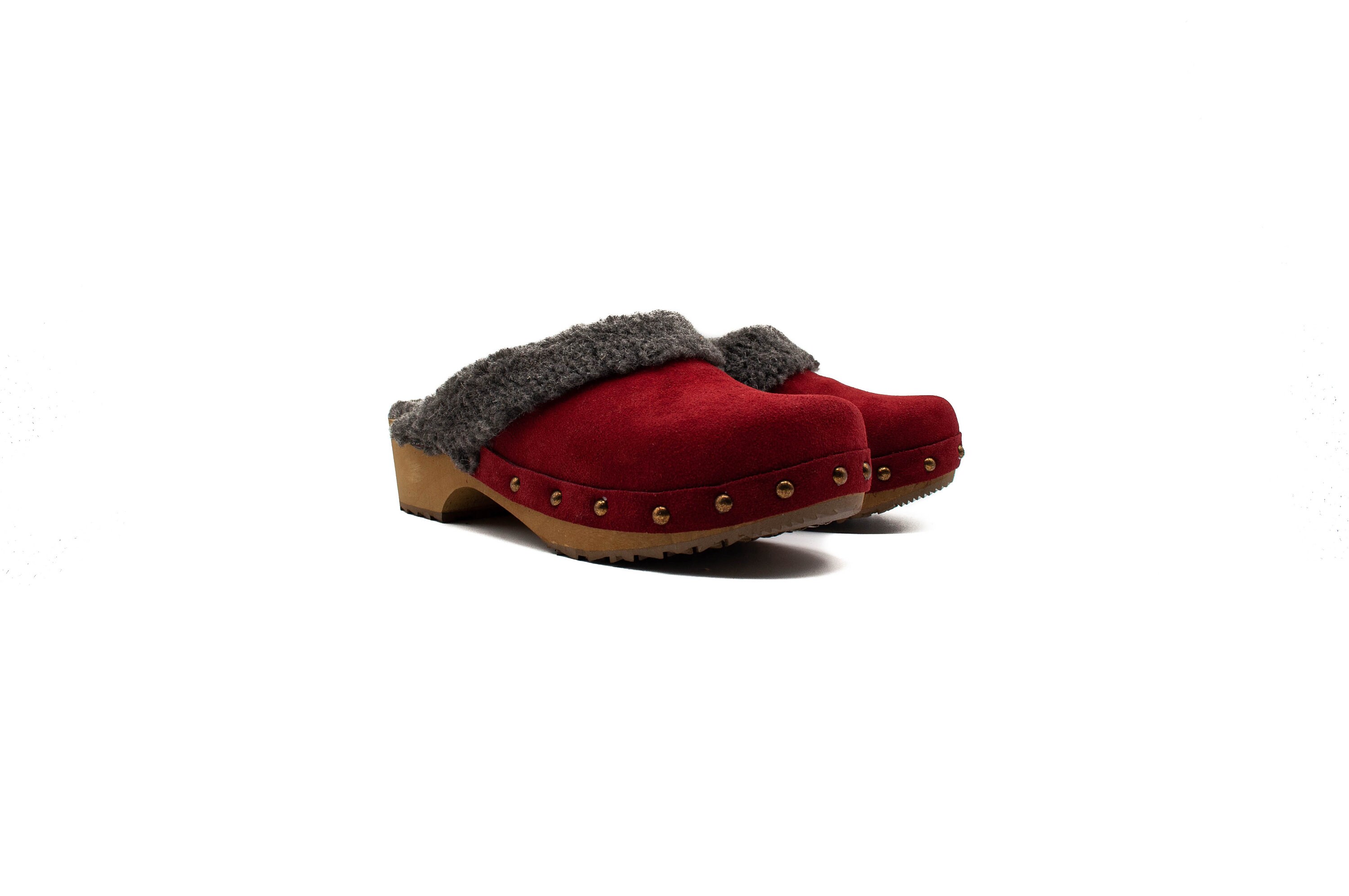 Winter Clogs, Wool and Suede Leather, Clogs, Handmade Clogs Winter Clogs, Wool and Suede Leather, Clogs, Handmade Clogs