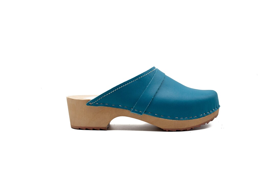Turquoise Clogs for Women - Stylish Clogs Shoes With Heel and Strap - Etsy
