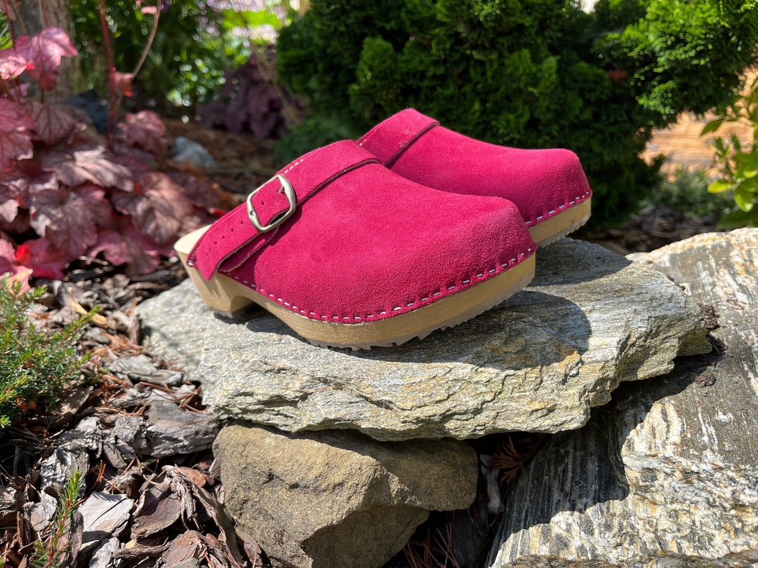 Cherry Platform Clogs: Wooden Garden Shoes for Women - Etsy