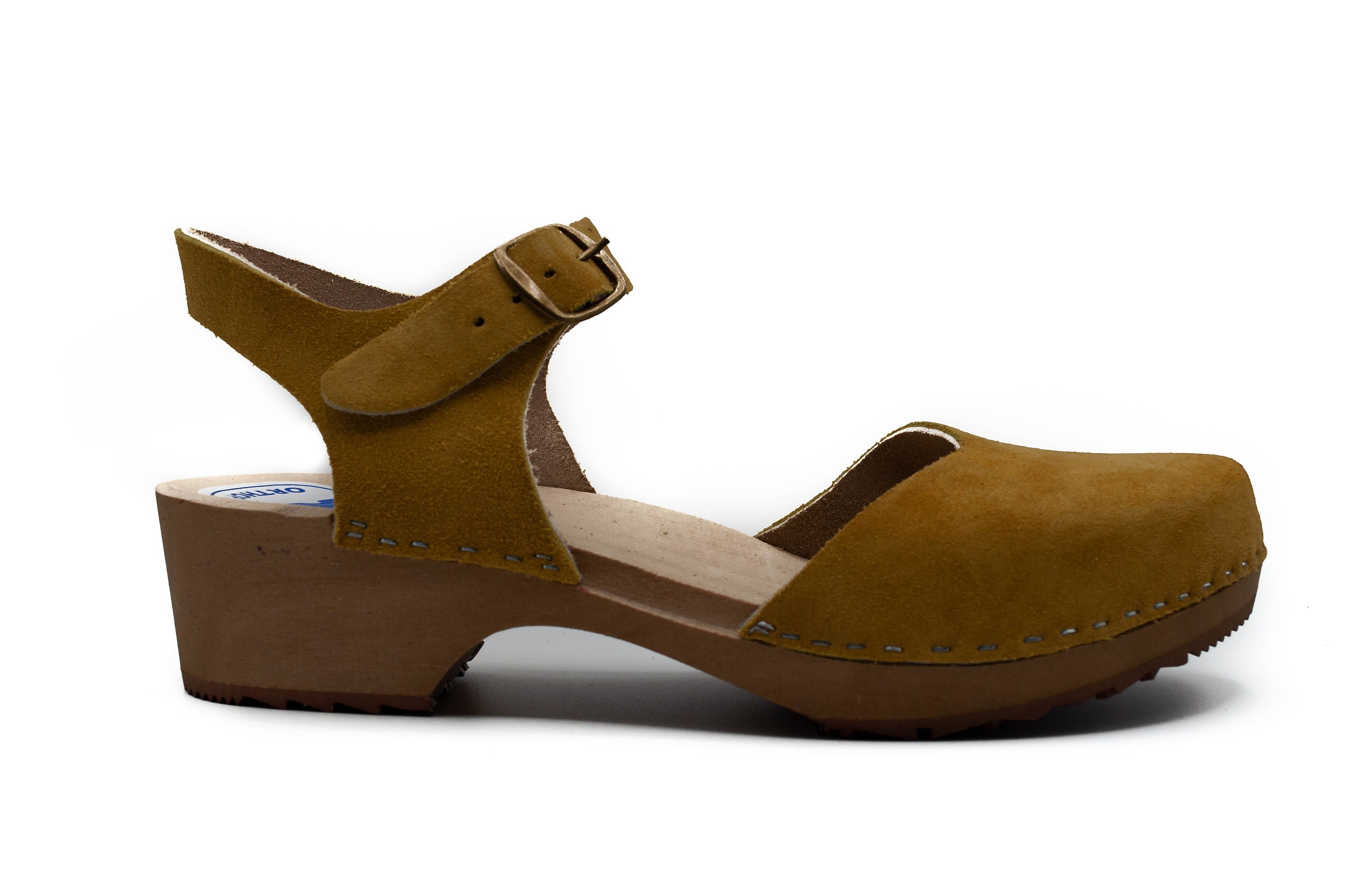 Handmade Leather Sandal Clogs: Swedish Wooden Garden Clogs - Etsy